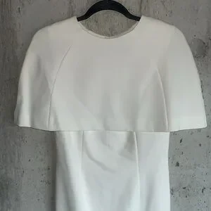 Dresses | Custom Made White Cape Dress Custom Made Sheath Midi Dress ...